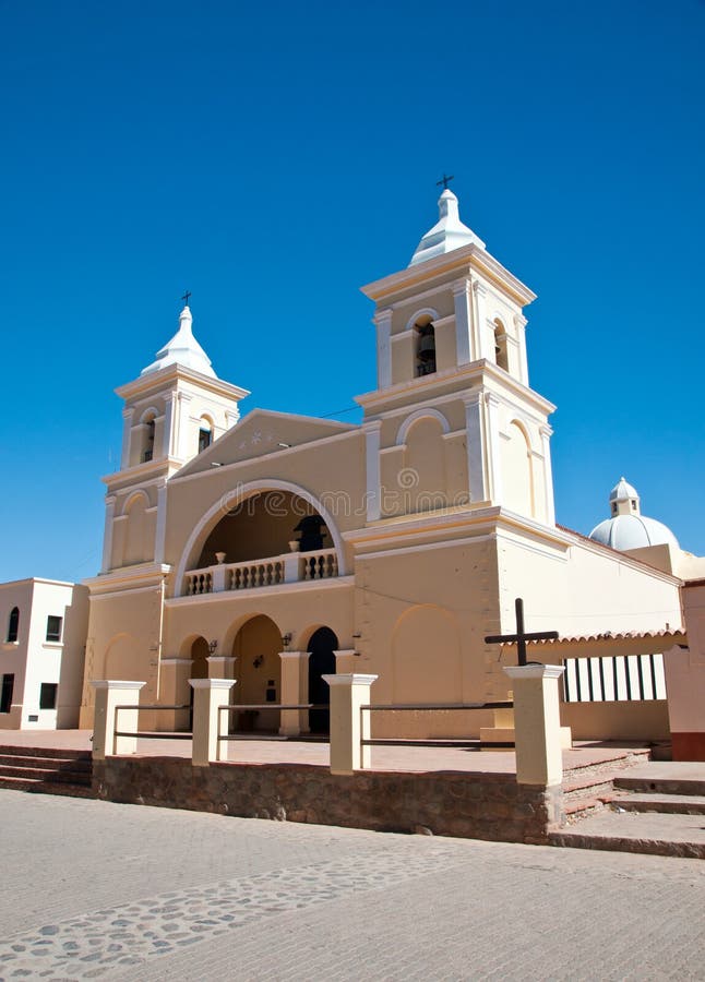 Beautiful Colonial Church in Argentina Stock Photo - Image of archway ...