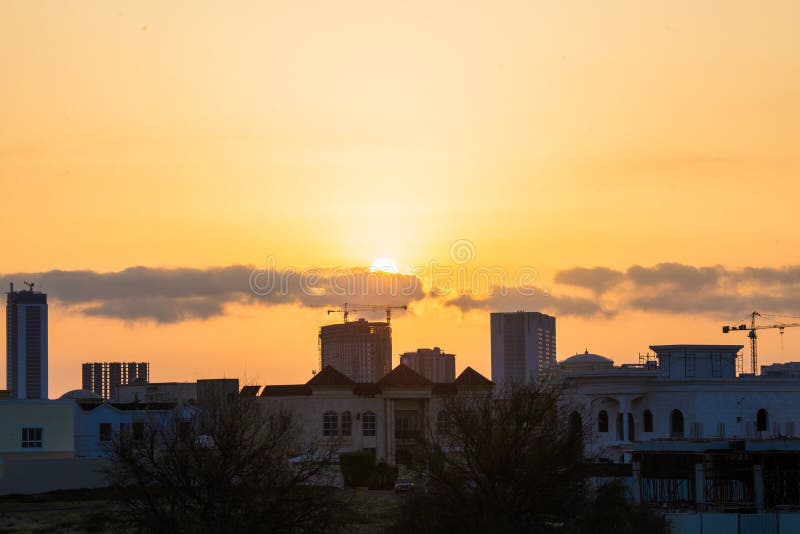 Beautiful Colonial Style House at Sunset Stock Photo - Image of style ...