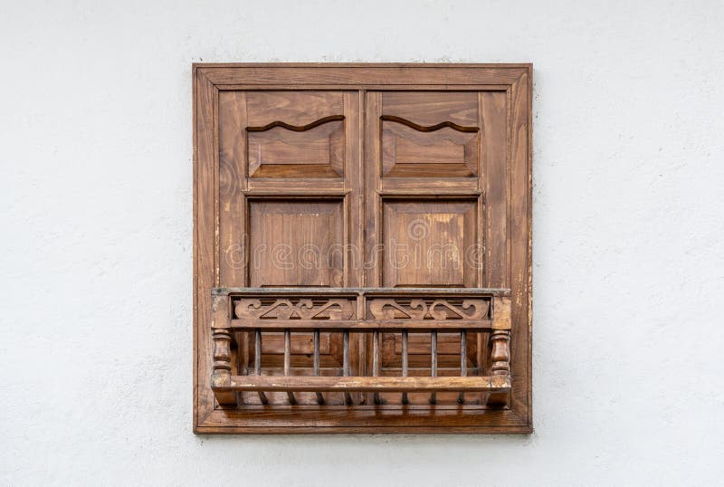 Beautiful Colonial Window. Traditional Wooden Colonial-Style Window ...