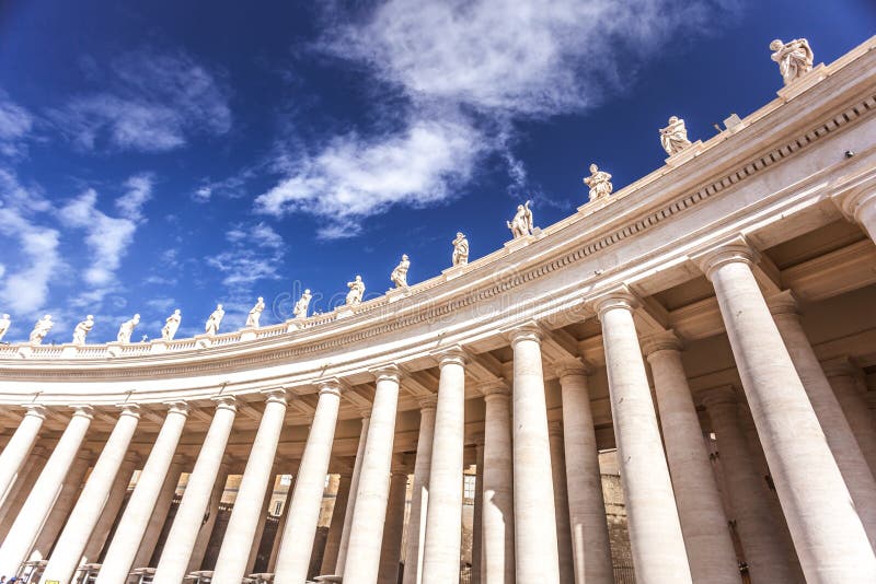 Colonnade in Sam Pietro Square Editorial Stock Photo - Image of ancient ...