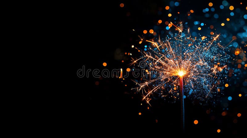 Beautiful Color and Bokeh of Fire Cracker or Hand Firework, with Space ...