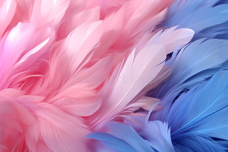 Beautiful Color Feathers As Background, Closeup. Color of the Year ...