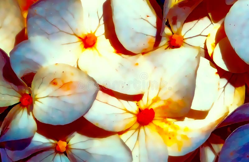 Beautiful Color Flower. Blua and White Tone. Stock Illustration ...