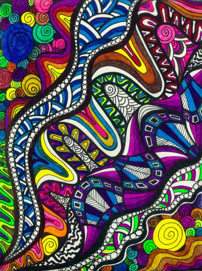 Various Bright and Colorful Patterns. Stock Illustration - Illustration ...