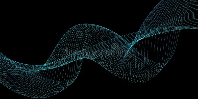 Color Light Blue Abstract Waves Design Stock Illustration ...