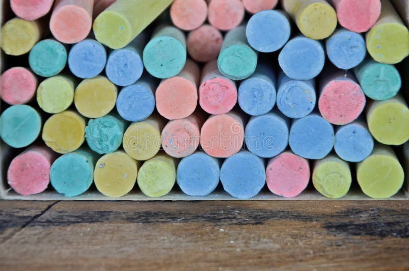 Beautiful Color Pieces of Chalk Stock Photo - Image of pastel, paper ...