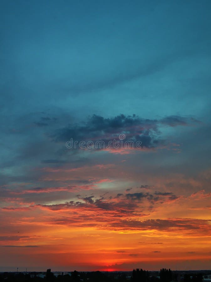 Beautiful Color Sky at Sunset Close Up Stock Image - Image of beautiful ...