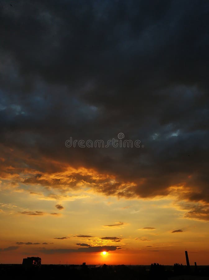 Beautiful Color Sky at Sunset Close Up Stock Image - Image of sunset ...