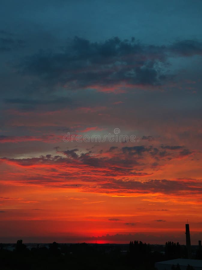 Beautiful Color Sky at Sunset Close Up Stock Image - Image of dawn ...
