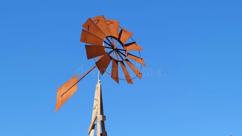 Determining the Direction of the Wind Using a Windmill Stock Footage ...