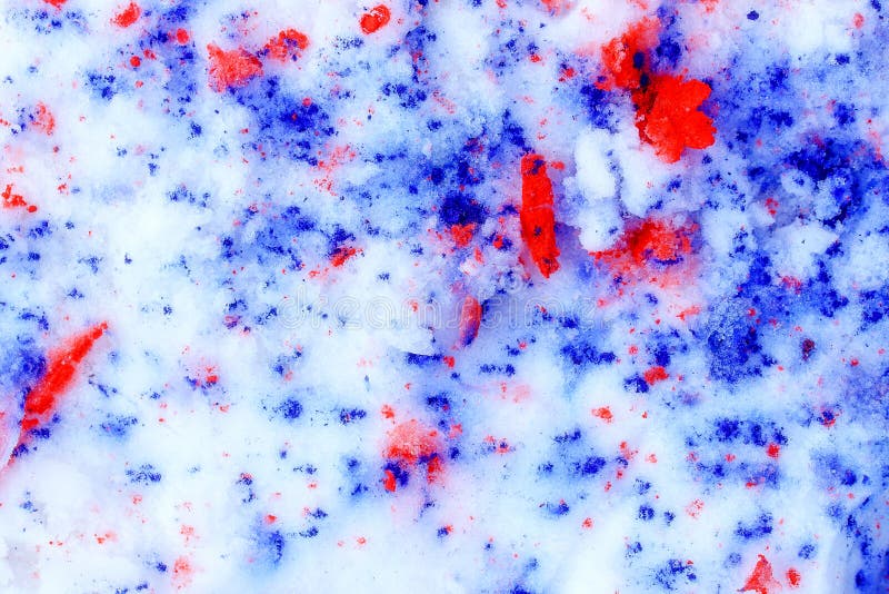 Beautiful Color Snow. Detail Structure in Snow. Stock Image - Image of ...