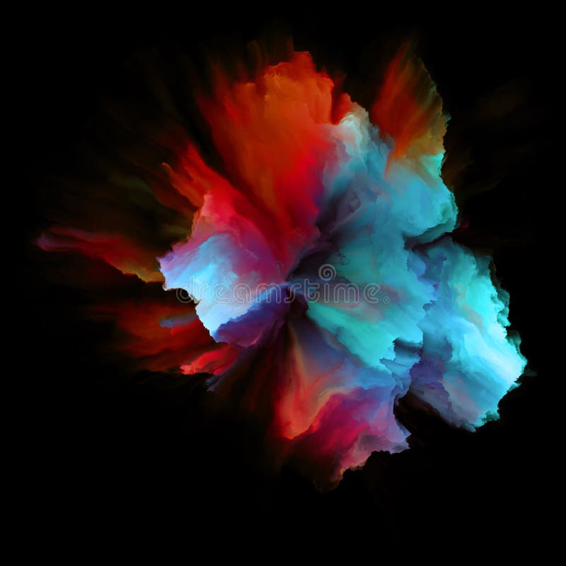 Beautiful Color Splash Explosion Stock Illustration - Illustration of ...