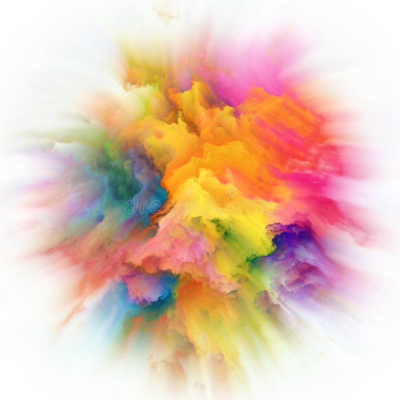 Beautiful Color Splash Explosion Stock Illustration - Illustration of ...