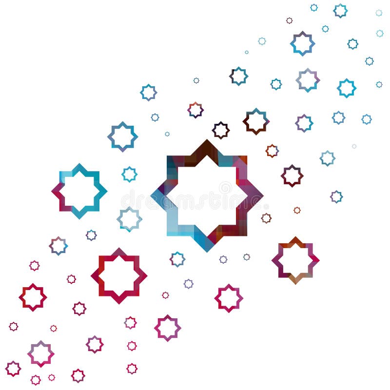 Beautiful Color Star Background in New Modern Style Stock Illustration ...