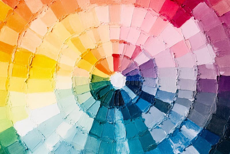 A Beautiful Color Wheel Background Stock Illustration - Illustration of ...