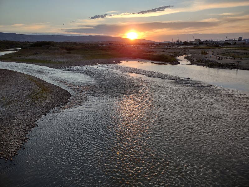 The Beautiful Colorado River and Sunset. Stock Image - Image of ...