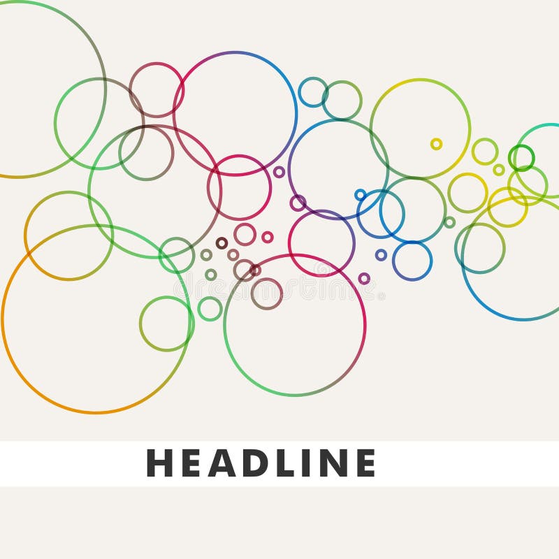 Beautiful Colored Circles on a Light Background Stock Vector ...