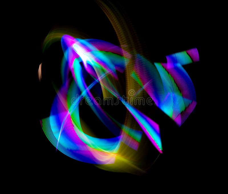 Beautiful Colored Lights Created with Light Painting and Long Exposure ...