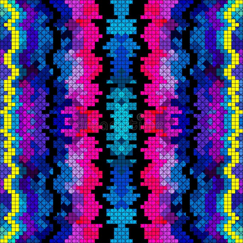 Beautiful Colored Pixel Pattern Vector Illustration Stock Vector ...