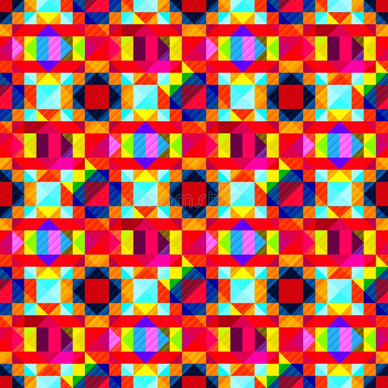 Beautiful Colored Polygons Abstract Geometric Seamless Pattern Stock ...