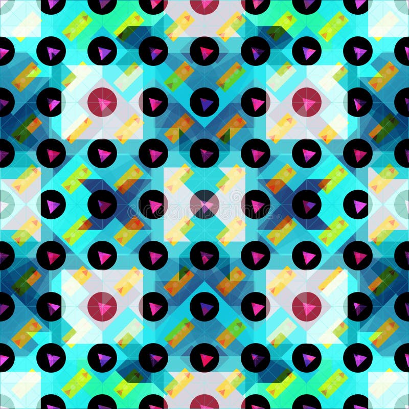 Beautiful Colored Polygons Seamless Pattern Illustration Stock ...