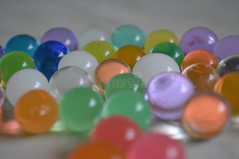 Beautiful Colored Round Balls are Staying on the Table Stock Photo ...