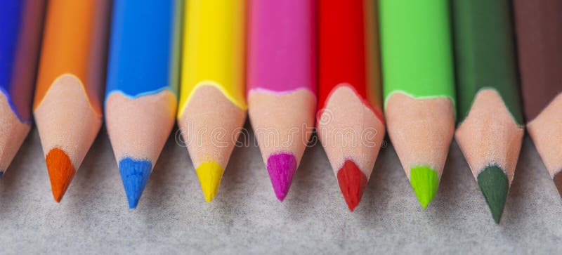 Beautiful Colored Sharp Pencils for Children S Drawings Stock Image ...