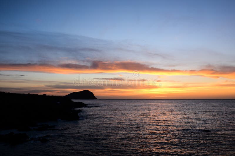 Beautiful Colored Sunset stock photo. Image of yellow - 145511220