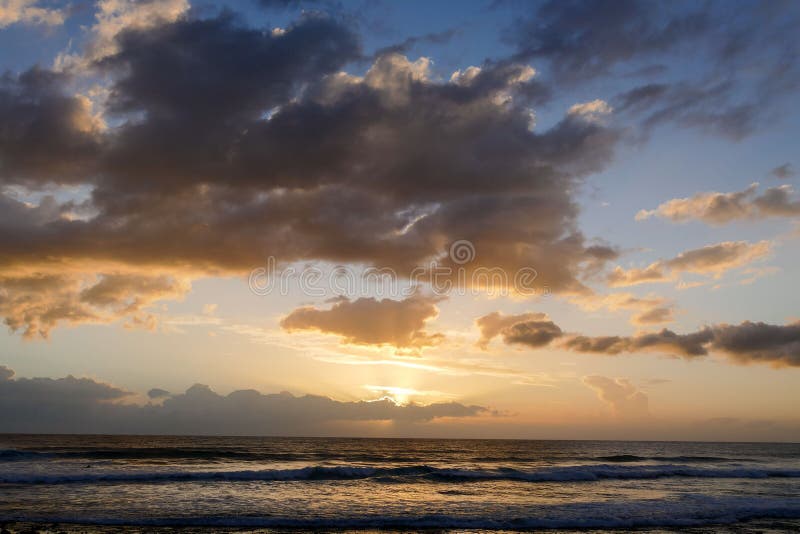 Beautiful Colored Sunset stock image. Image of sunshine - 174995729
