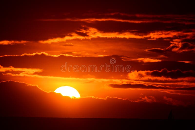 Beautiful Colored Sunset stock photo. Image of light - 179688838