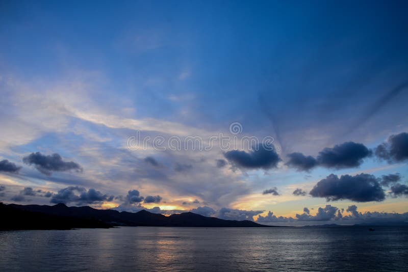 Beautiful Colored Sunset stock image. Image of landscape - 194737239