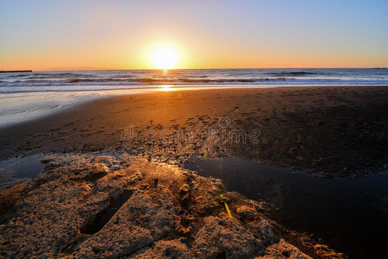 Beautiful Colored Sunset stock image. Image of sunset - 254966757