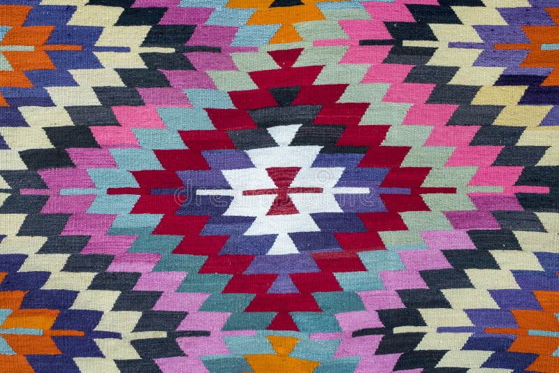 Traditional Handmade Turkish Carpet Stock Image - Image of floor ...