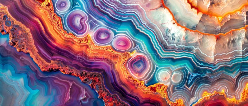 Beautiful Colorful Agate Surface Texture with Stunning Patterns and ...