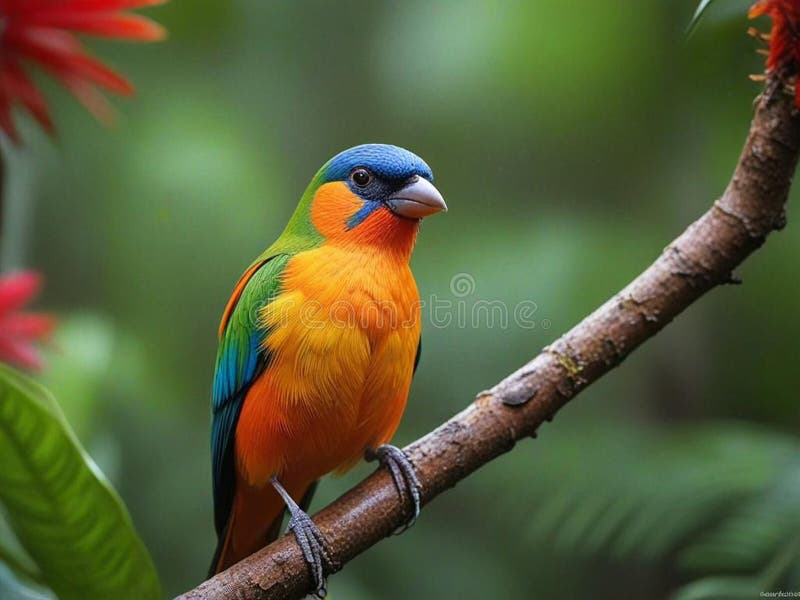 Beautiful Colorful Bird that Lives in Tropical Forests - Generated by ...