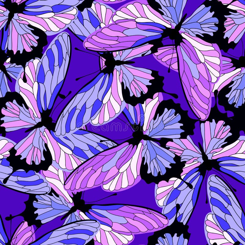 Beautiful Colorful Butterflies Wing Texture, Seamless Pattern Stock ...
