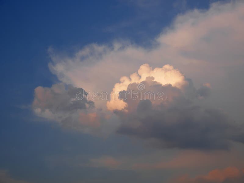 Cloudscape at dusk time stock photo. Image of climate - 104788660