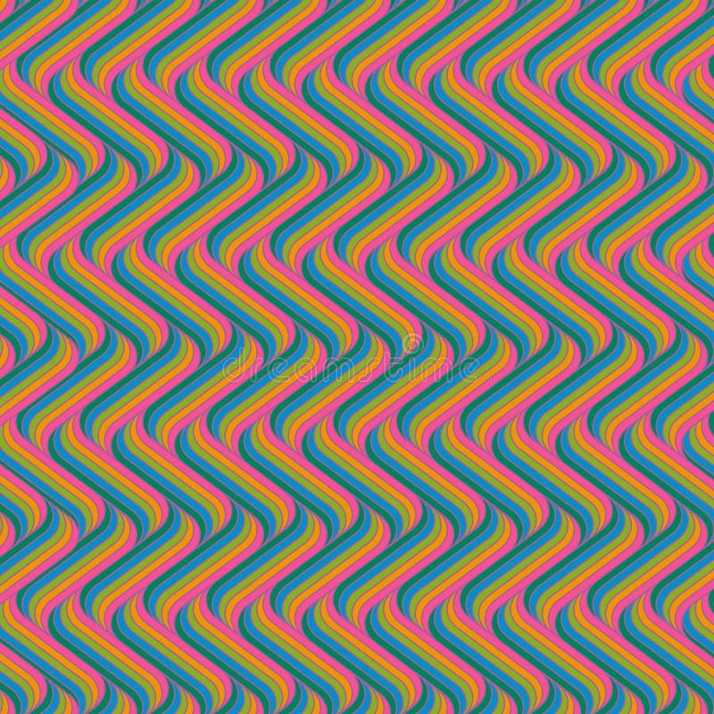 Beautiful Colorful Curved Lines in a Seamless Pattern Stock Vector ...