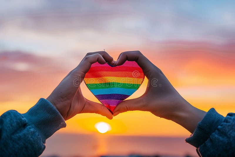 Beautiful Colorful Decorative Heart in Human Hands Stock Illustration ...