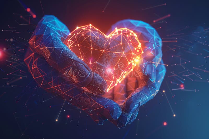 Beautiful Colorful Decorative Heart in Human Hands Stock Image - Image ...