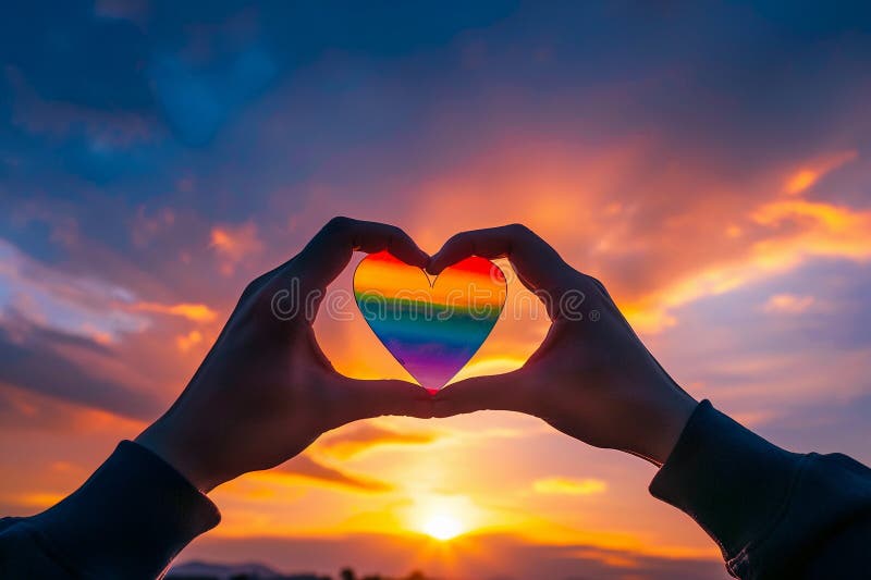 Beautiful Colorful Decorative Heart in Human Hands Stock Image - Image ...