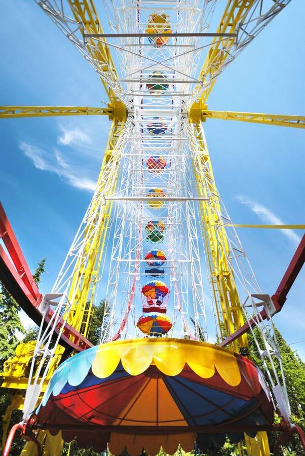 Beautiful Colorful Ferris Wheel Stock Image - Image of activity ...