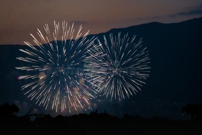 Beautiful Colorful Firework Display. Background Stock Photo - Image of ...