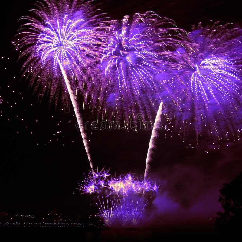 Beautiful Colorful Firework Stock Image - Image of flare, anniversary ...