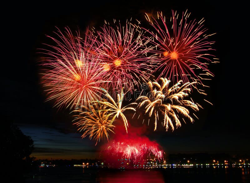 Beautiful Colorful Firework Stock Image - Image of night, glowing: 81459421