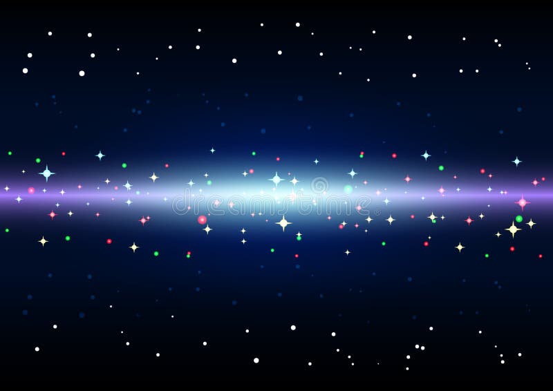 Beautiful Horizontal Galactic Stock Vector - Illustration of fantasy ...