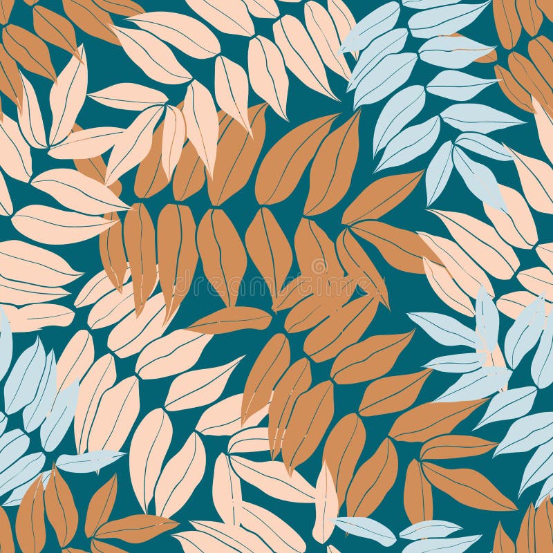 Beautiful Colorful Leaves Pattern Design Stock Vector - Illustration of ...