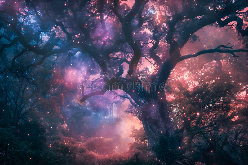 Beautiful Colorful Magical Forest Stock Image - Image of nature ...
