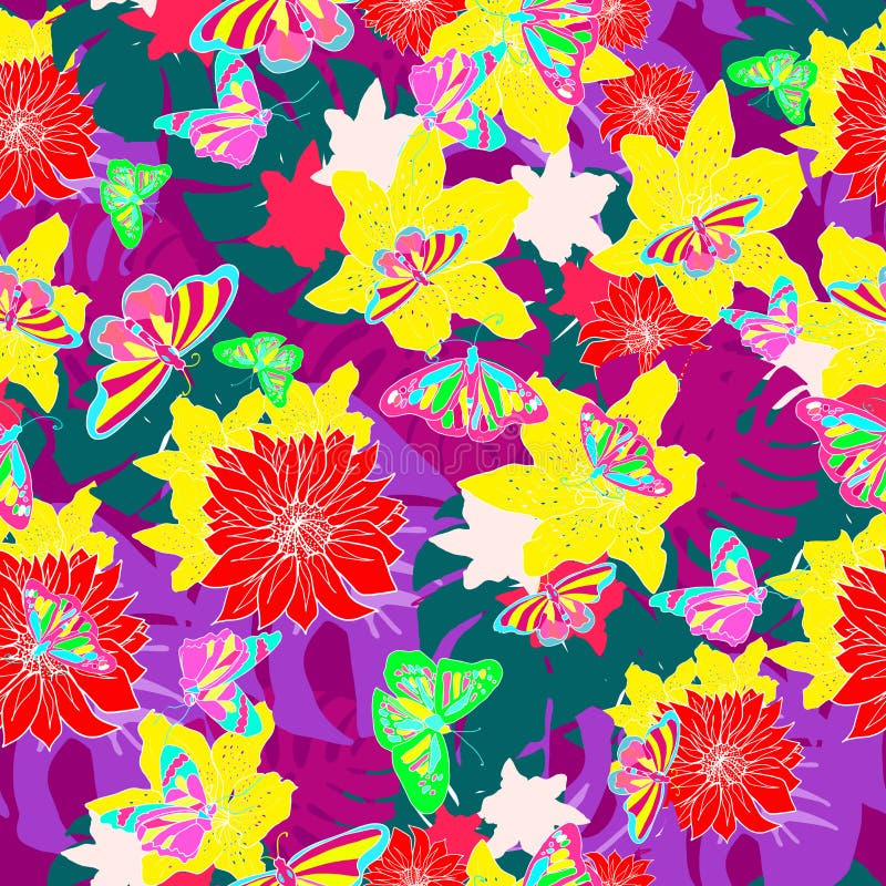 Nature Butterflies and Leaves Stock Vector - Illustration of isolation ...