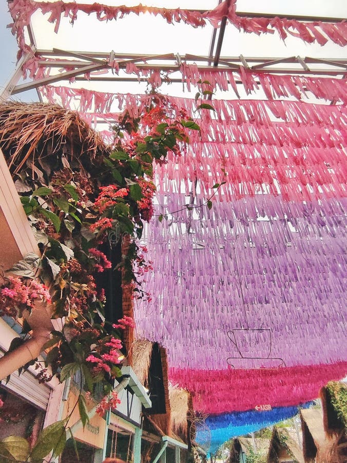 Beautiful and Colorful Rooftop Design Decoration Stock Image - Image of ...